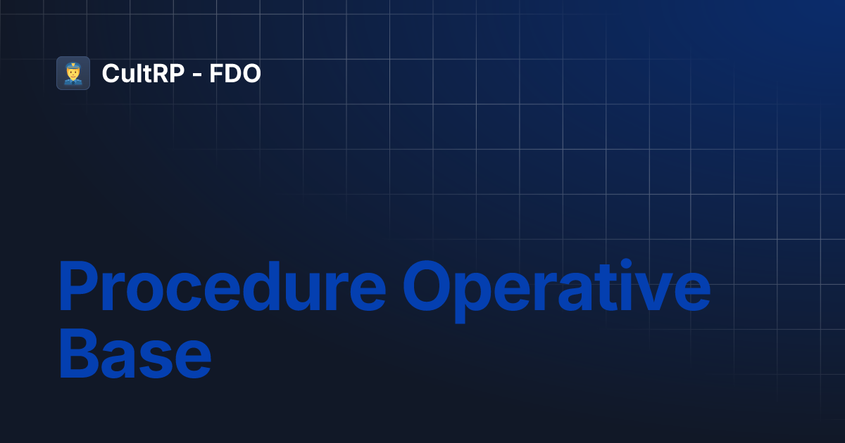 Procedure Operative Base | CultRP - FDO